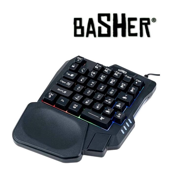 TECLADO GAMER 1 MANO BASHER BASH-1001 - Genius CT Computadoras